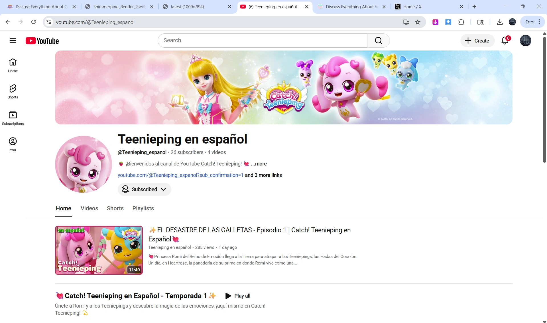 Catch! Teenieping has a Spanish channel now on YouTube | Fandom