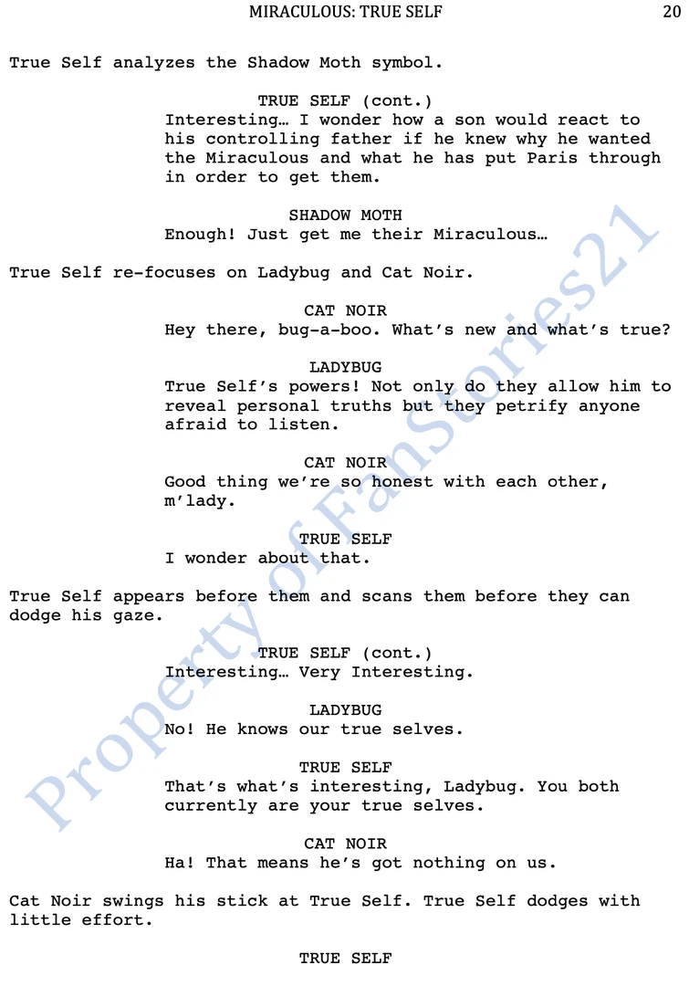 Miraculous: True Self Fan Script Part 2 | Fandom