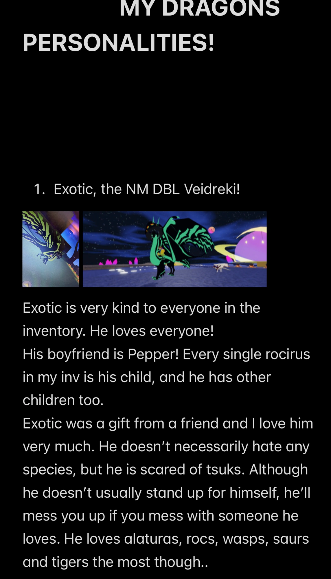 My dragons and their personalities pt 1! | Fandom