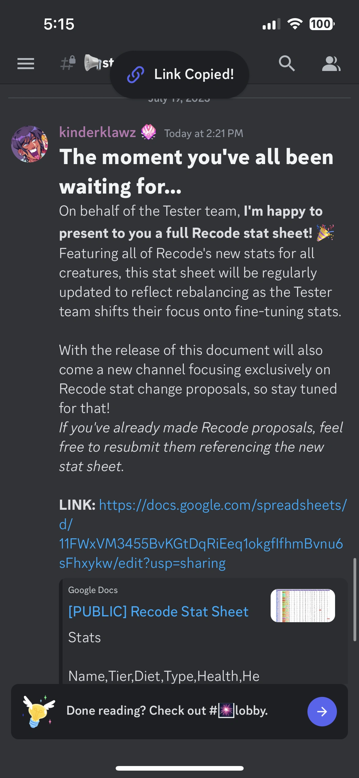 Recode stat sheet | Fandom