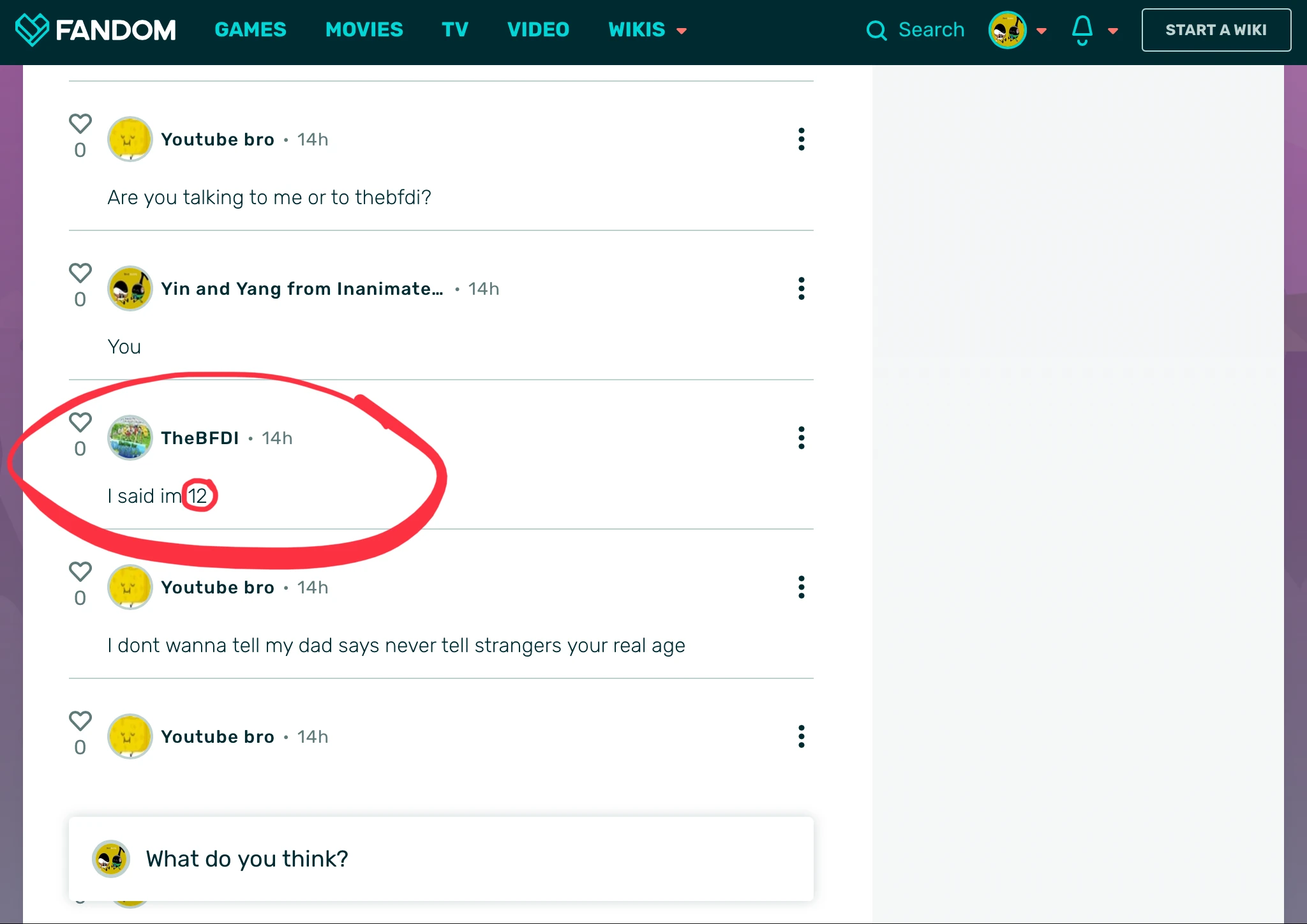 ALERT UNDERAGE USER | Fandom