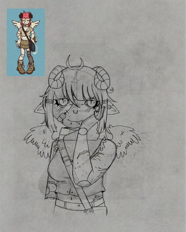 Oc that was supposed to be a challenge of using watercolors turned into something more unique ...