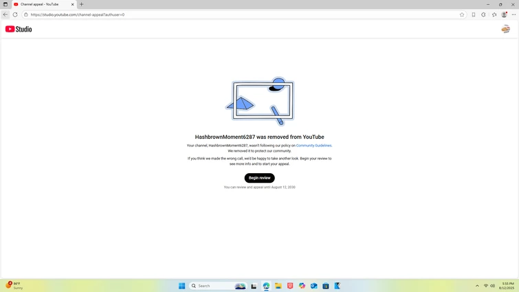My own logo editing channel on YouTube got terminated for no reason ...