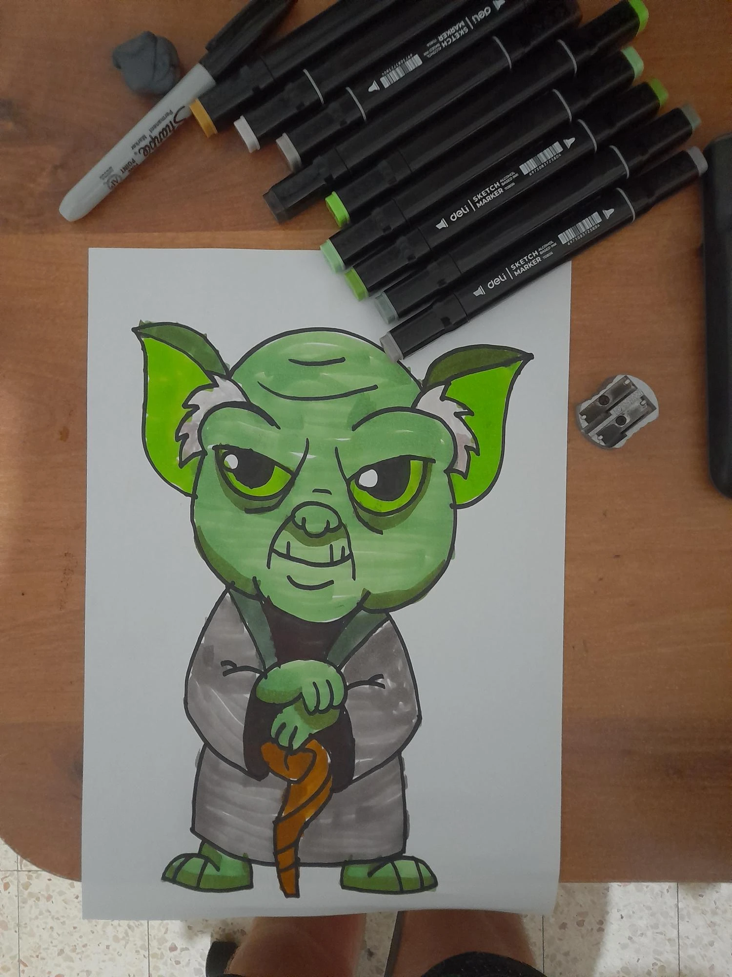 My drawing of Yoda | Fandom