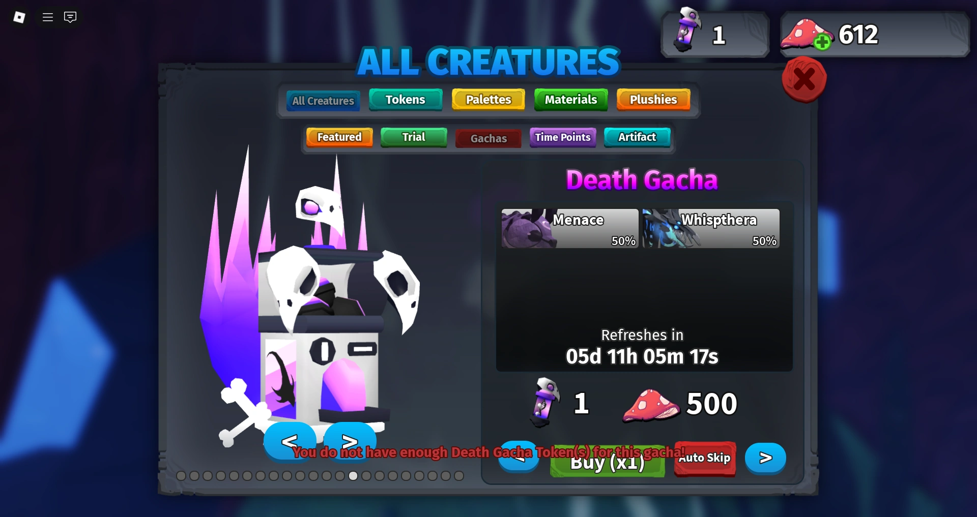 Why cant I use my Death Gacha token? | Fandom
