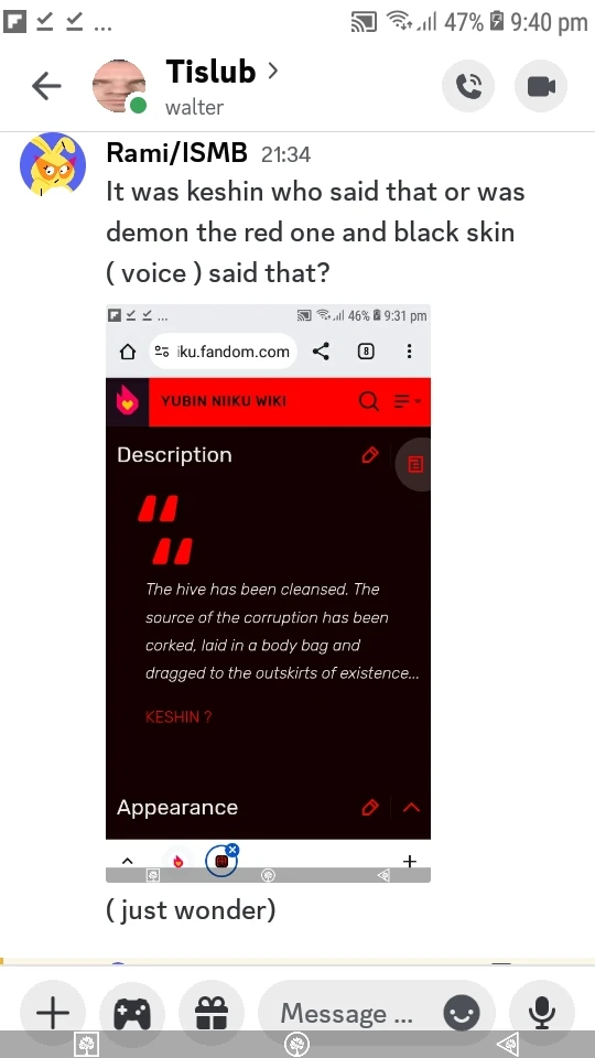 Uhh.. idk what Tislub response meant to be? | Fandom