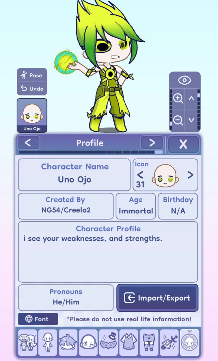 Here is my newest OC: Uno Ojo | Fandom