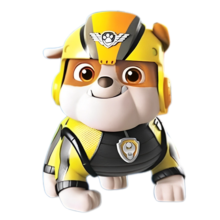Based on Rubble's Air Rescue outfit, would his outfit be toned down to ...