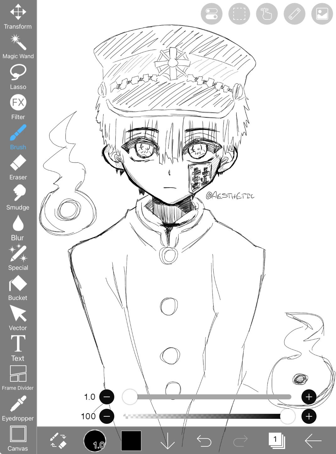 Hanako-kun in my style + Developing an AU | Fandom