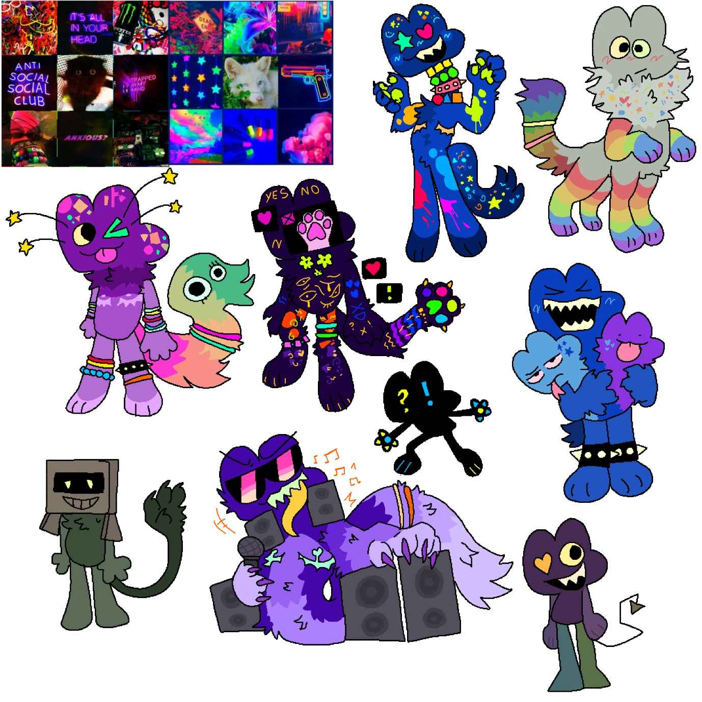 Foursona designs again | Fandom