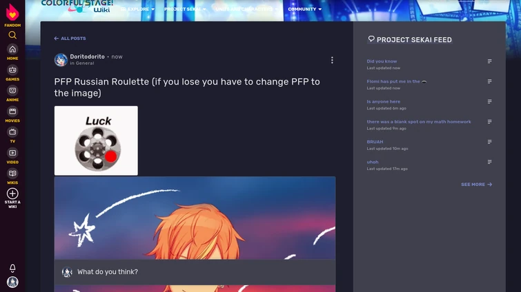 PFP Russian Roulette (if you lose you have to change PFP to the image ...