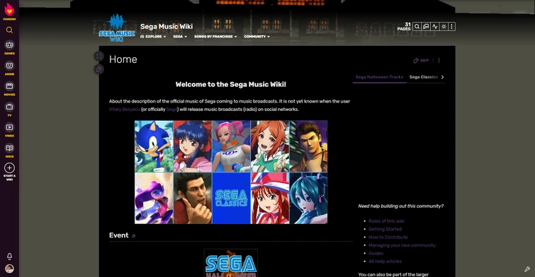 Sega Music Wiki: Halloween-themed design | Fandom