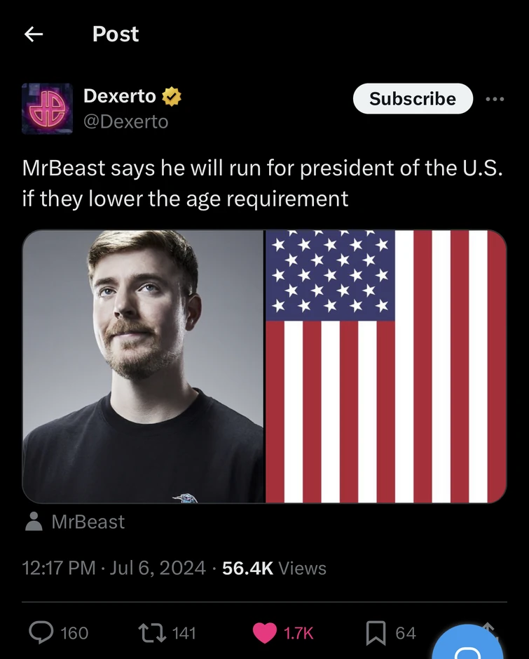 Imagine if mr beast was president. | Fandom