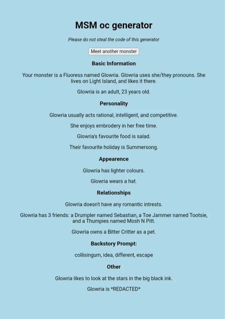 Generated a few ocs with bogglebrain's msm oc generator.. | Fandom