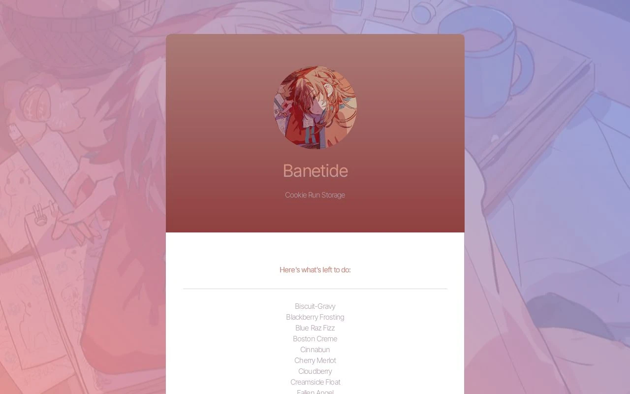 Carrd for my cookie oc's | Fandom