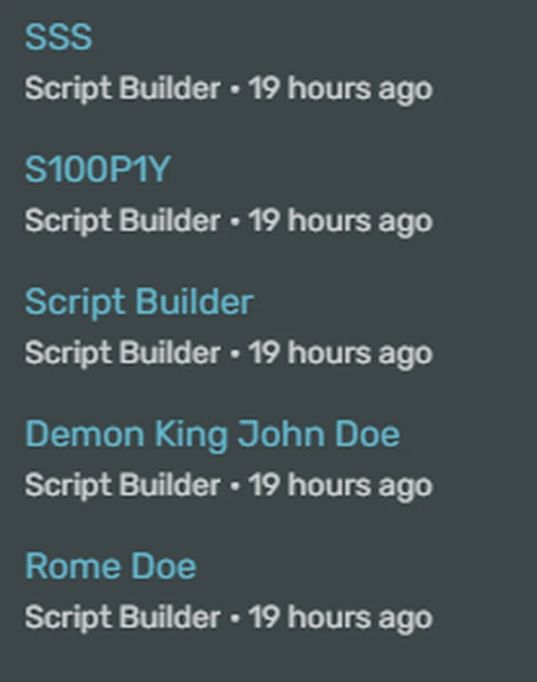 Not Script Builder doing all the work | Fandom