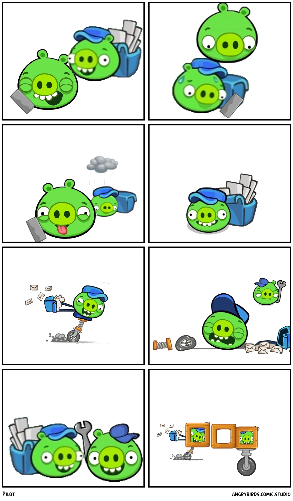 Postman and mechanic: postman pig plays bad piggies | Fandom