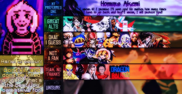 Asriel Dreemurr (Undertale) Tier List | Fandom