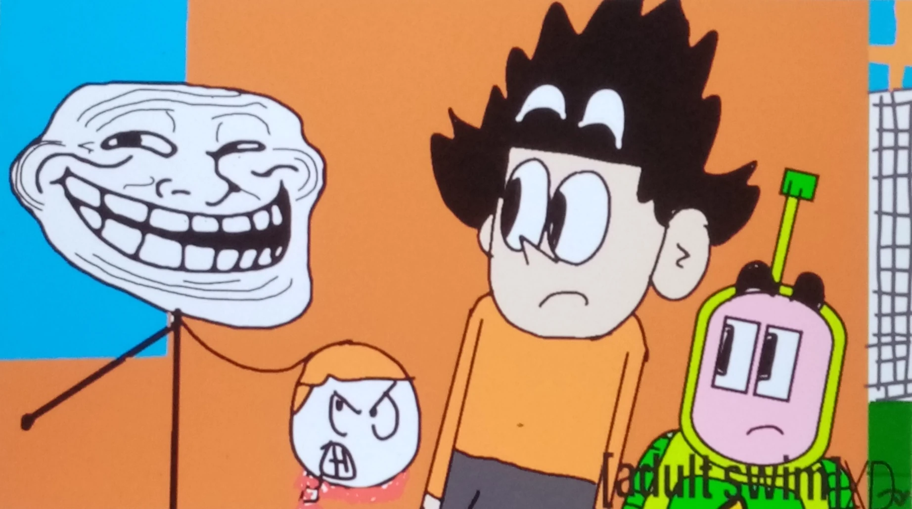 A new screenshot of my homemade series with a troll face | Fandom