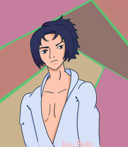 My first time drawing sasuke | Fandom