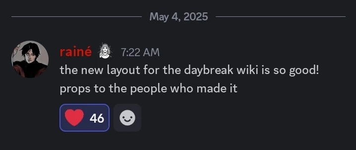 daybreak wiki mention | Fandom