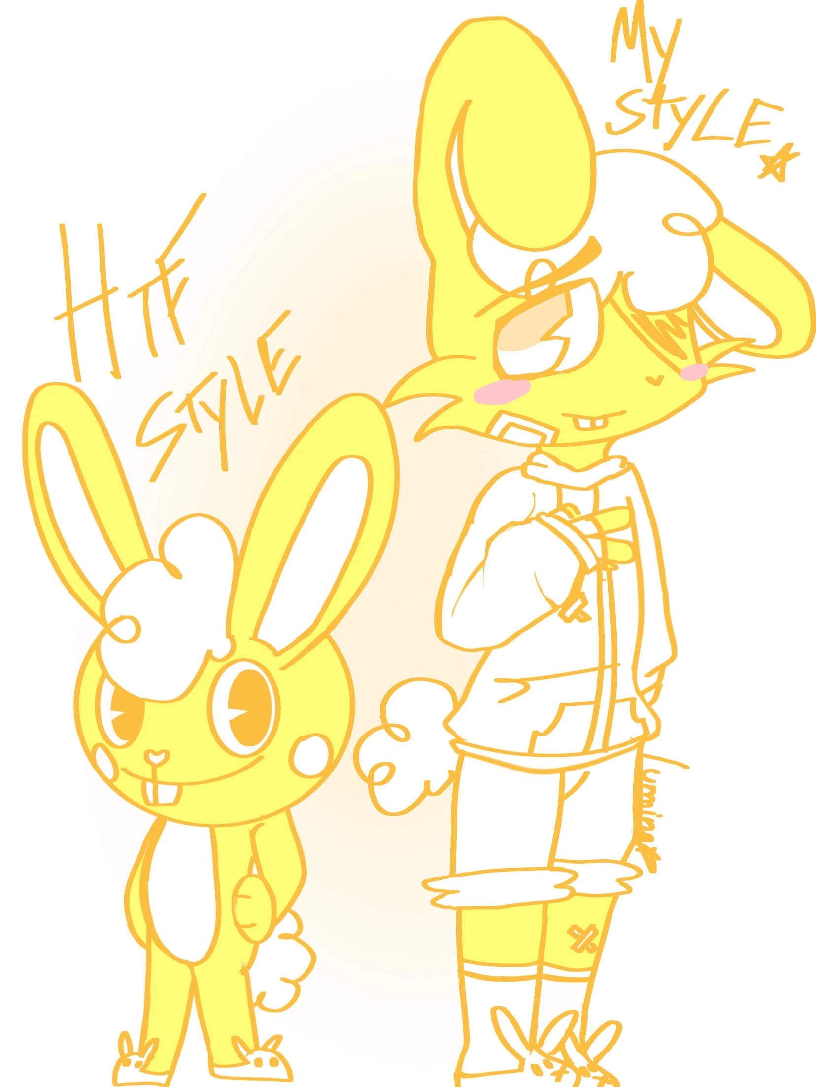 cuddles in his normal style vs my style | Fandom