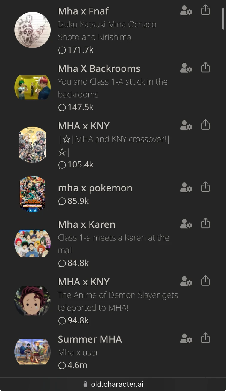 as many MHA crossover bots i could find on c.ai (with commentary) | Fandom