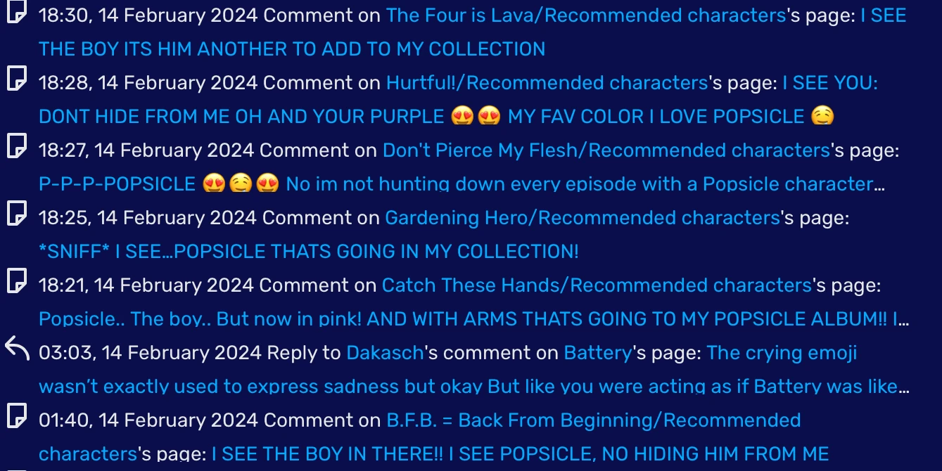 My recent comment activity 😂🤣 | Fandom