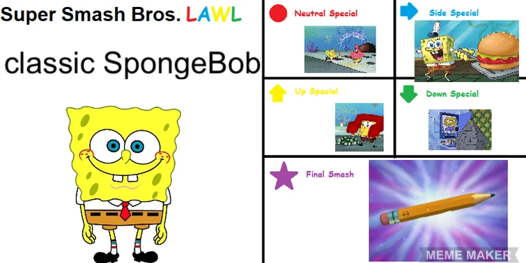 Smash Bros Lawl Classic SpongeBob MoveSet | Fandom