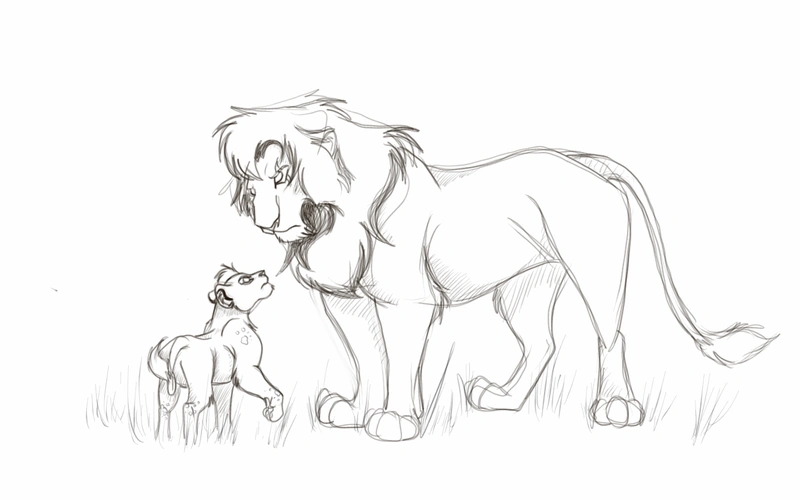 Lion King Drawings Kovu And Kiara