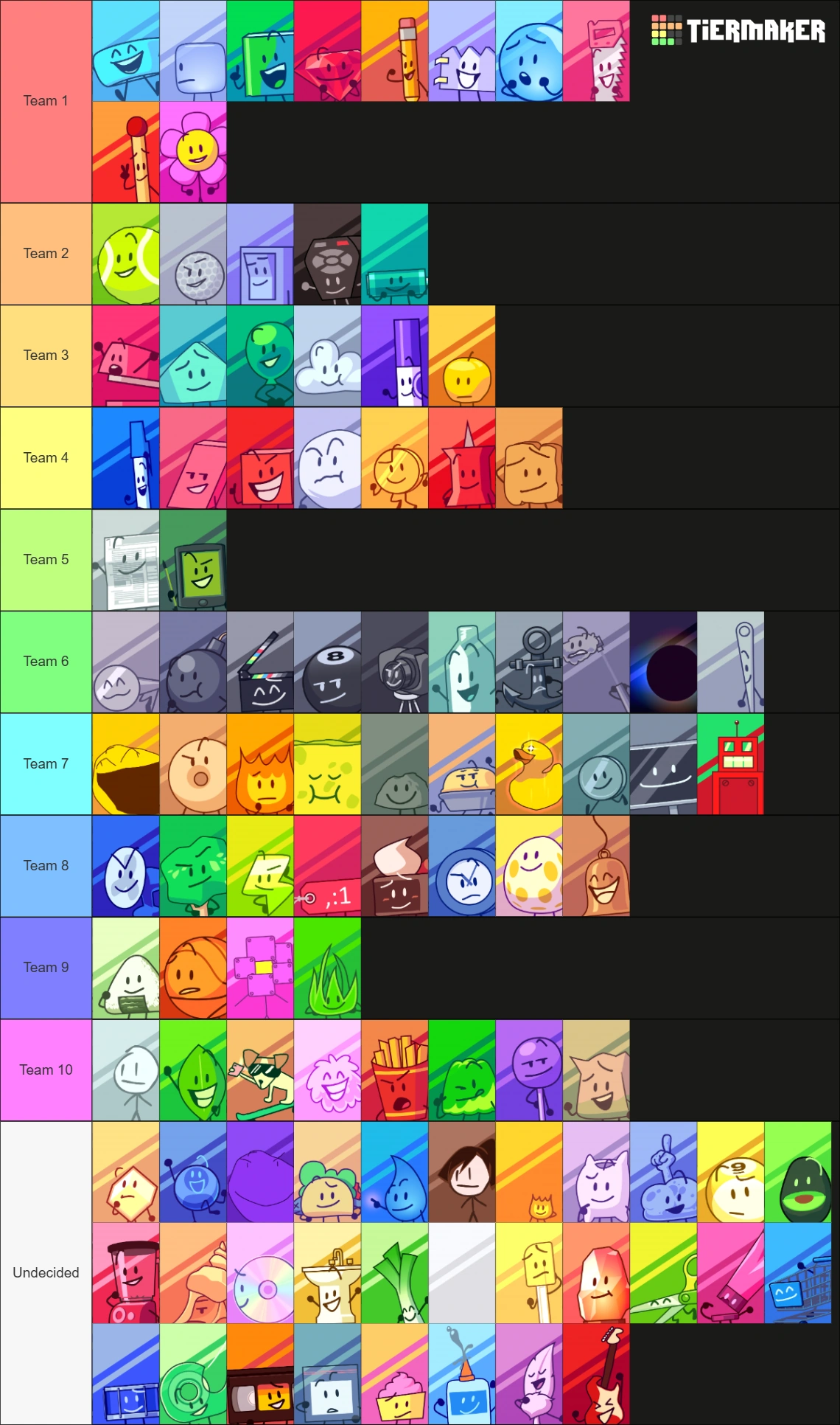 BFDI Wiki Makes BFDI Teams - 9 | Fandom