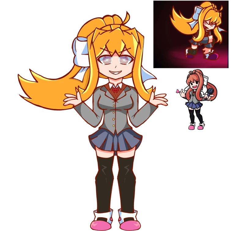 Lunatic Monika (Fleetway Monika) drawing | Fandom
