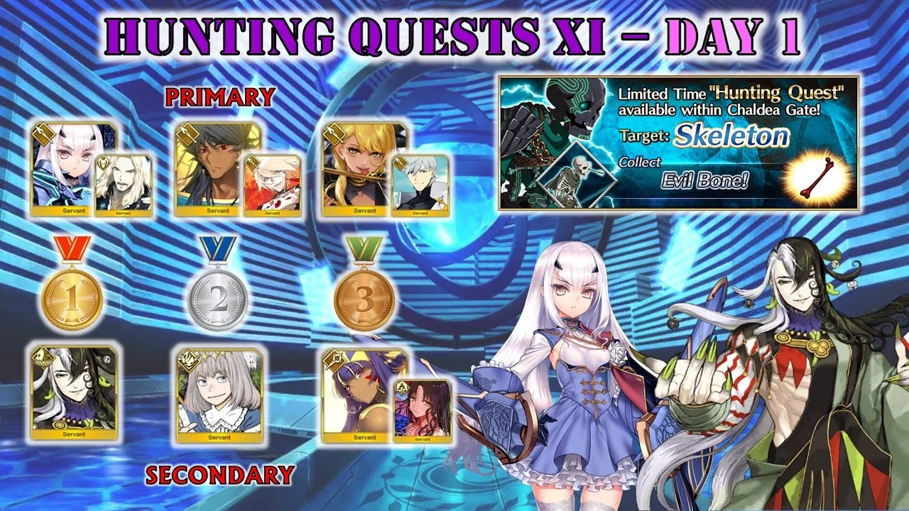 FGO NA – Hunting Quest XI - Day 1: Skeleton Hunt (3T farming guide - 6 ...