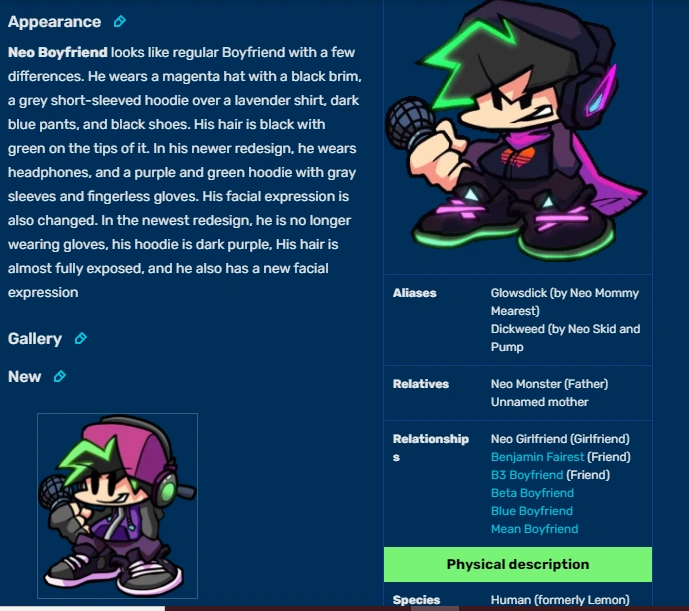 what does NEO BF have with the minus trio? | Fandom