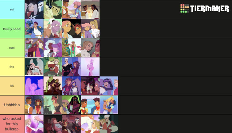She-Ra ships tier list. | Fandom She-Ra ships tier list. | Fandom