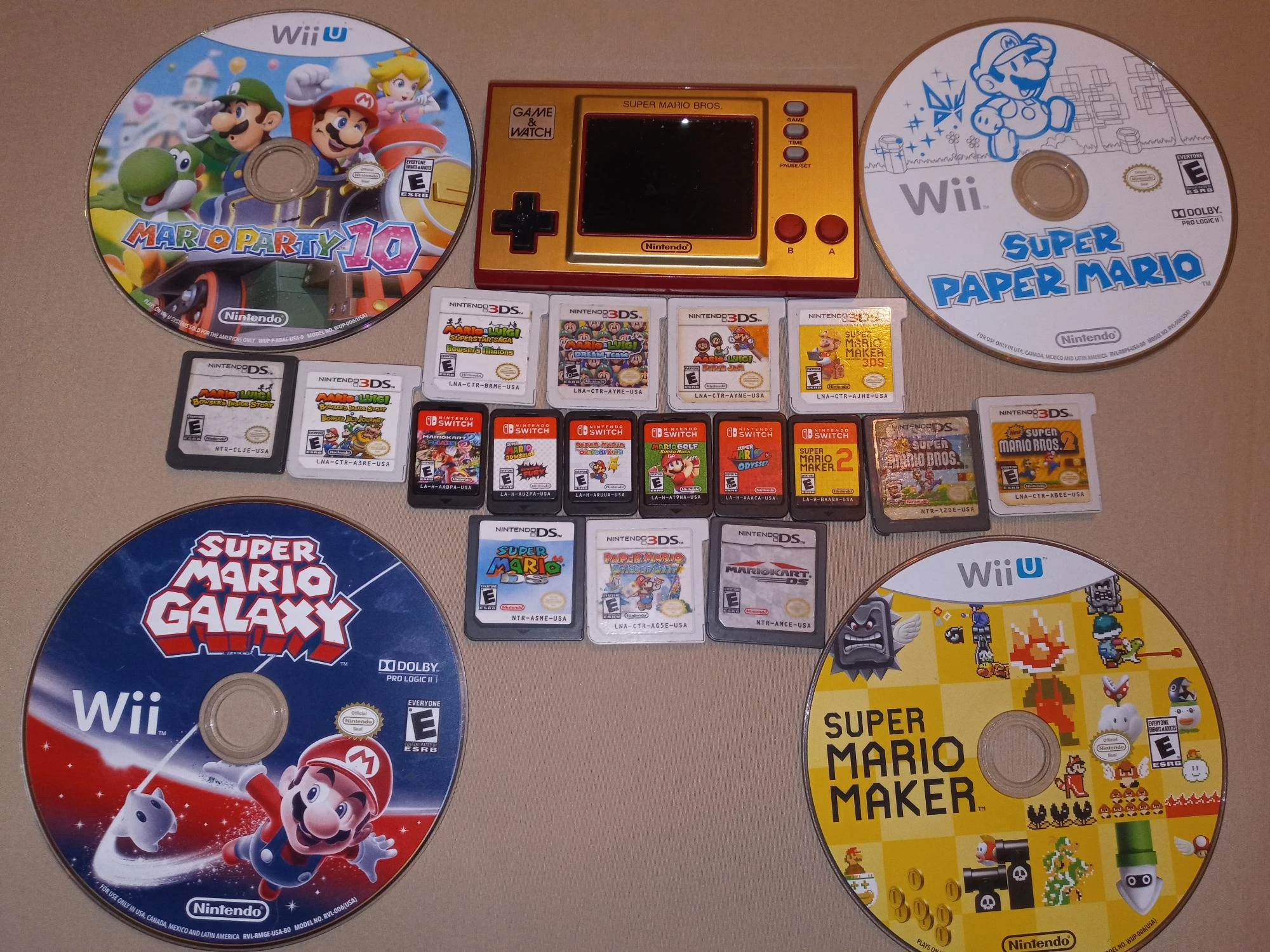 My current collection of physical Mario games. | Fandom