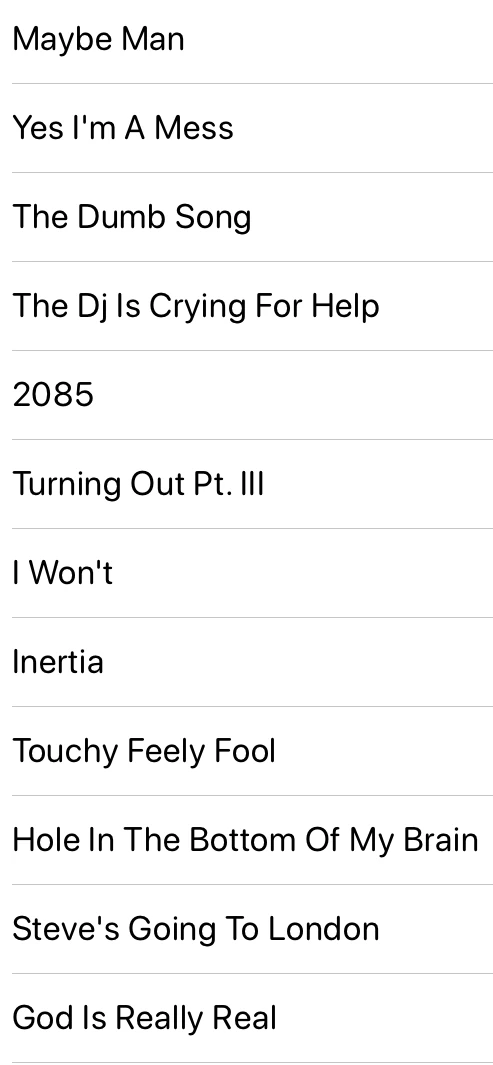 The Maybe Man Fanmade Tracklist | Fandom