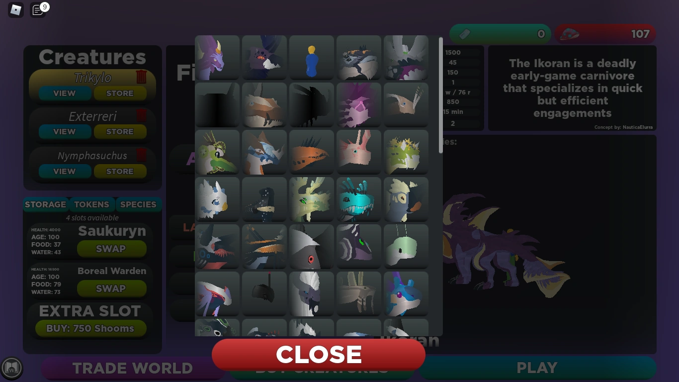 hey guys what are these creatures that it says i dont have. i thought ...