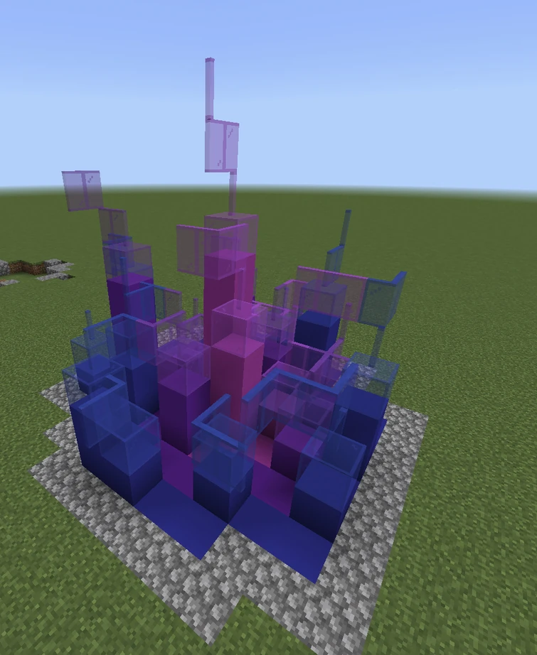 i made a bi build in minecraft cause the colors are so pretty | Fandom