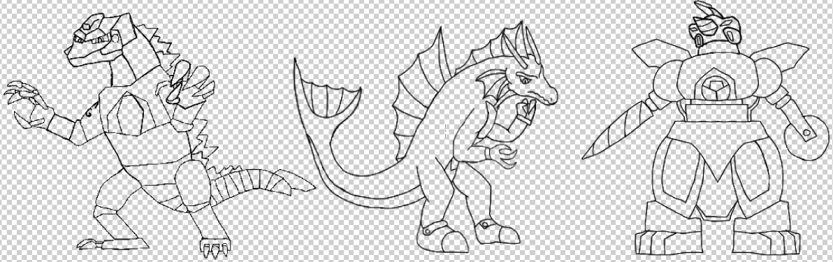 (WIP) godzilla characters attempted in the sonic style, pt. 2 ...