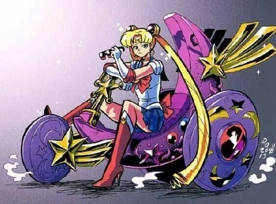 Sailor moon on a motorcycle or moon cycle if you prefer | Fandom