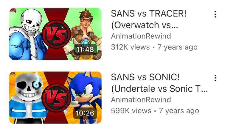 Every single time Sans has appeared on Cartoon Fight Club | Fandom