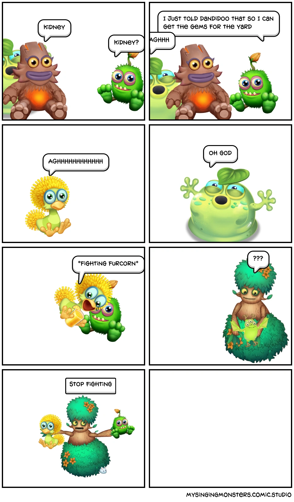 dandidoo fights furcorn remake | Fandom
