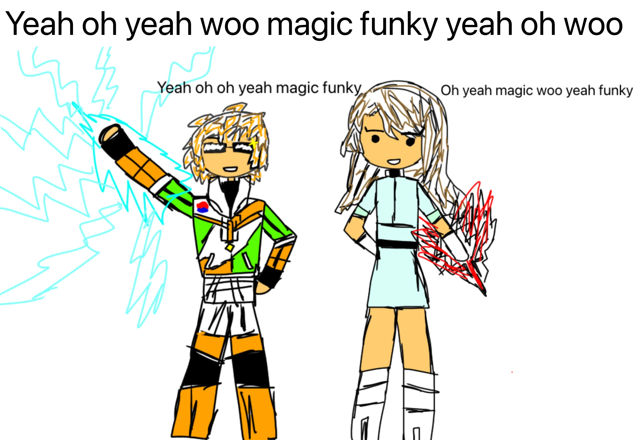 Yeah oh woo magic funky magic woo yeah oh magic funky yeah oh woo yeah ...