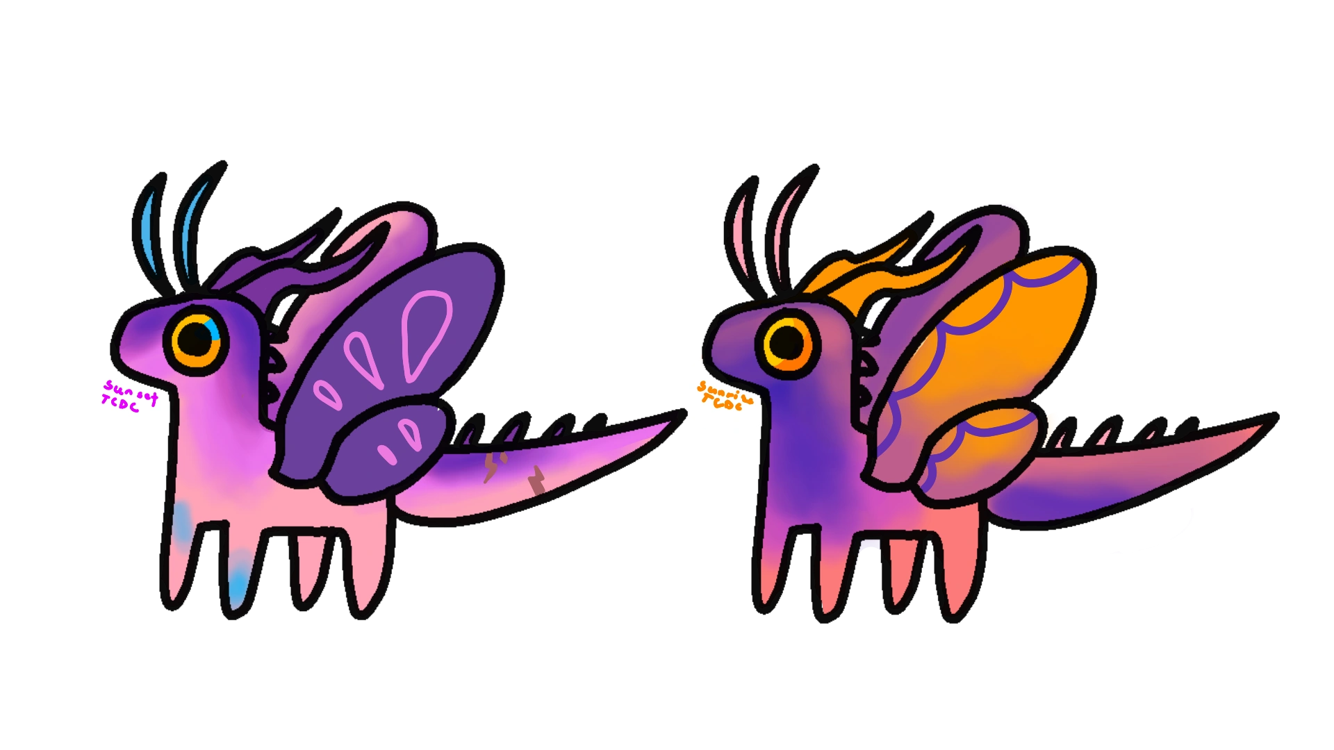 Part one of sunset themed silkwings (+ basefill trades are open) | Fandom