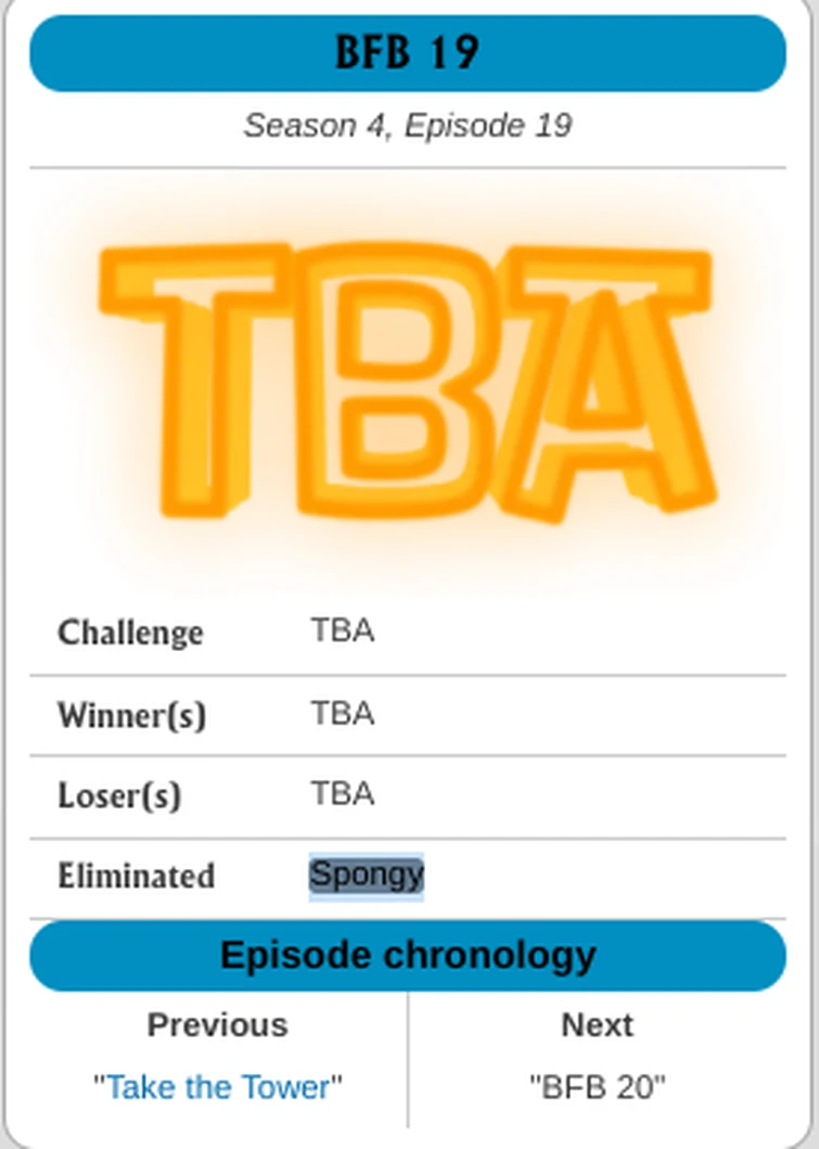 now its time to wait for bfb 19 | Fandom