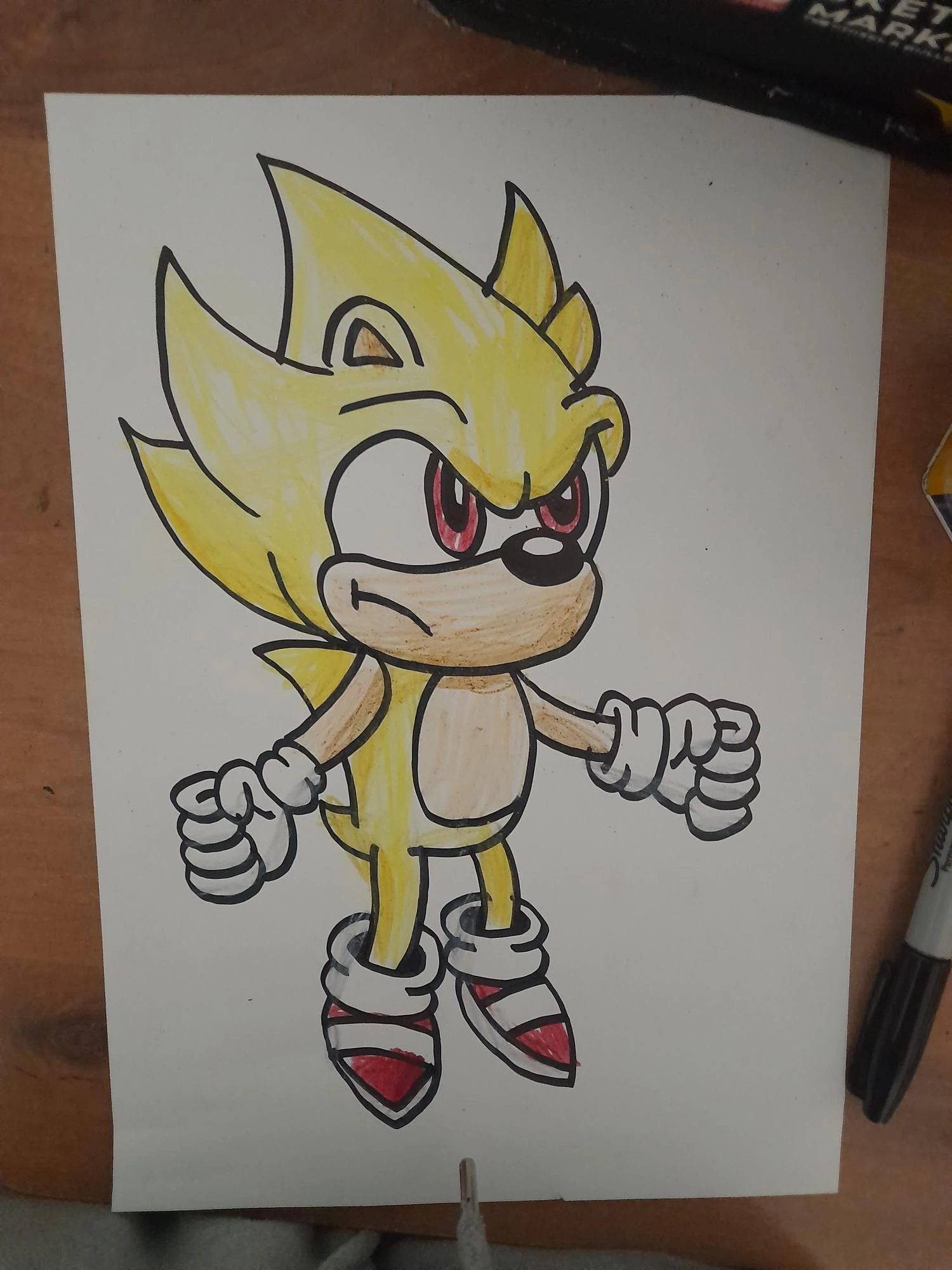 My 2nd drawing of Super Sonic | Fandom