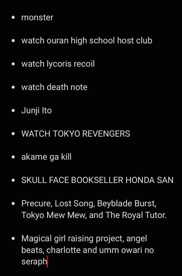 Recommend me some animes | Fandom