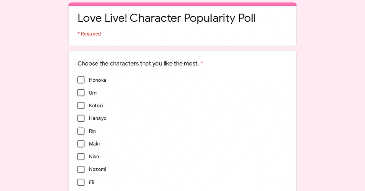 Love Live! Character Popularity Poll (2021) | Fandom