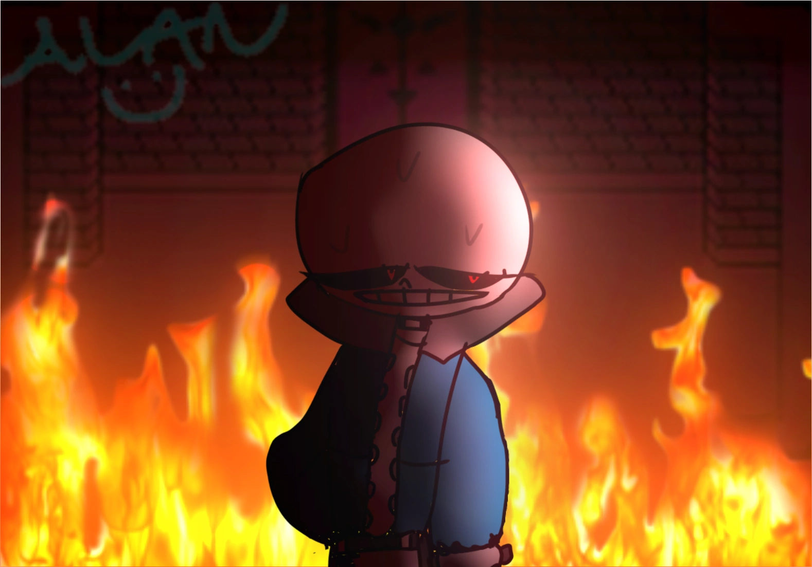I made this stupid ruins dust sans art | Fandom